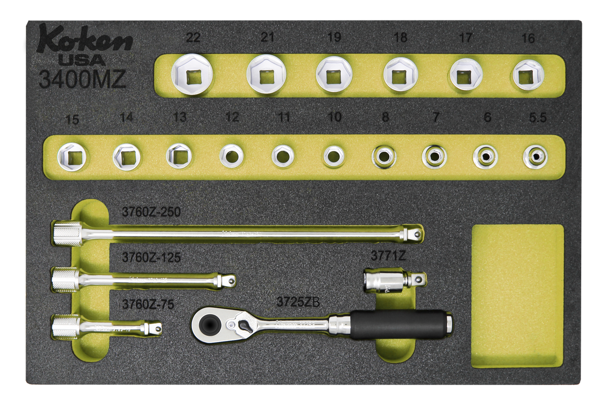Z-Series 3/8" Sq. Dr. Metric Socket Set w/ 72 Teeth Quick-Release Ratc ...