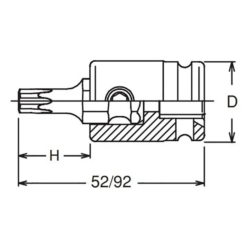 3/8 Sq. Dr. TORXplus® 50IP Bit Socket - Length 52mm - Ko-ken USA