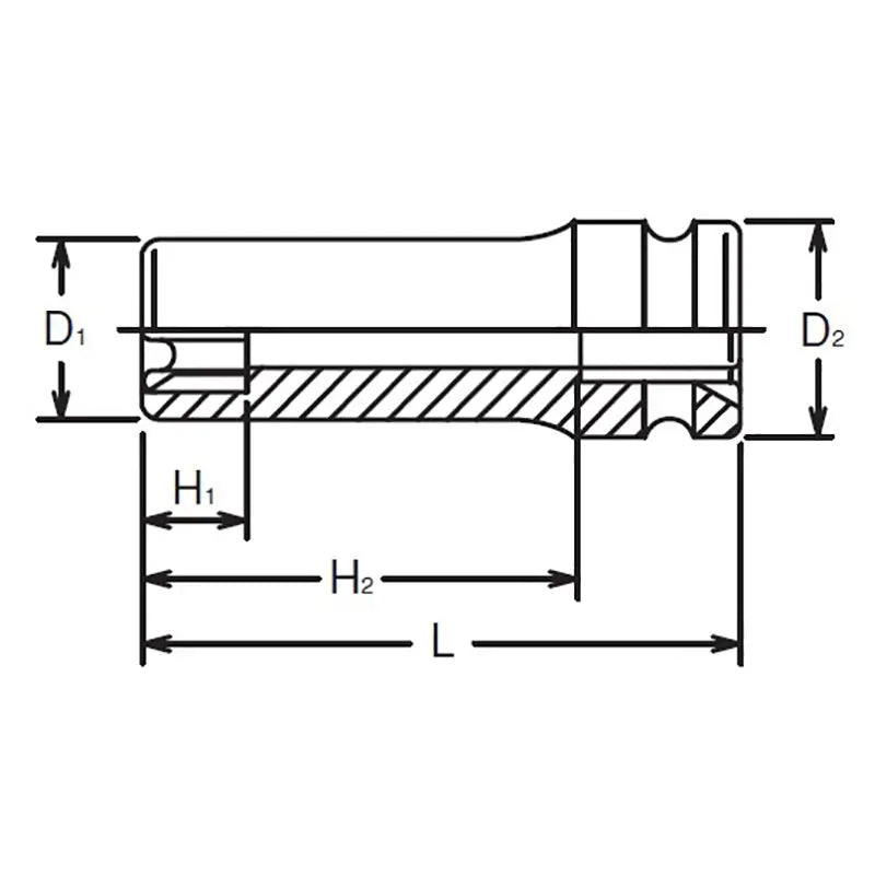 3/8 Sq. Dr. Impact Deep TORX® E12 Socket - Length 80mm – Ko-ken USA