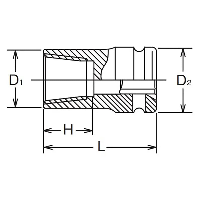 1/2 Sq. Dr. Lock Nut Buster 24.5mm Length 50mm For Lock Nut – Ko-ken USA