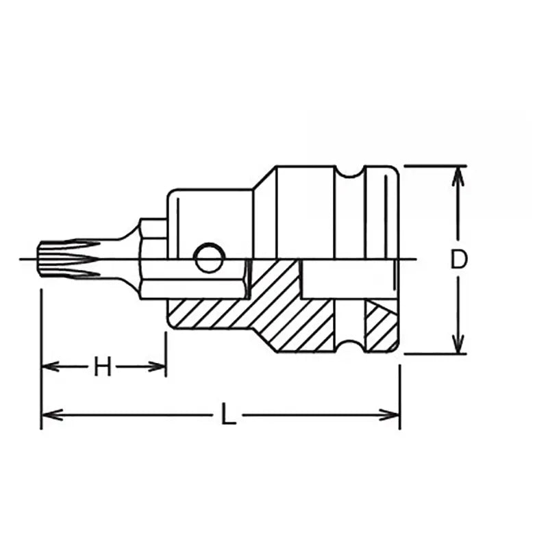 3/4 Sq. Dr. TORX® T70 Bit Socket - Length 76mm – Ko-ken USA