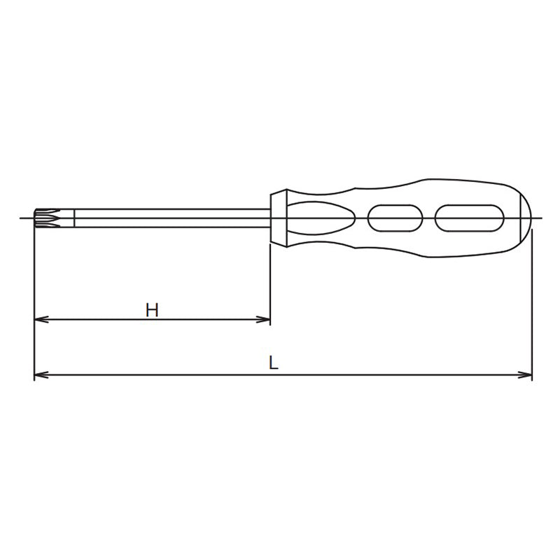 Tamper-Resistant TORX® T10H Screwdriver - Length 150mm – Ko-ken USA