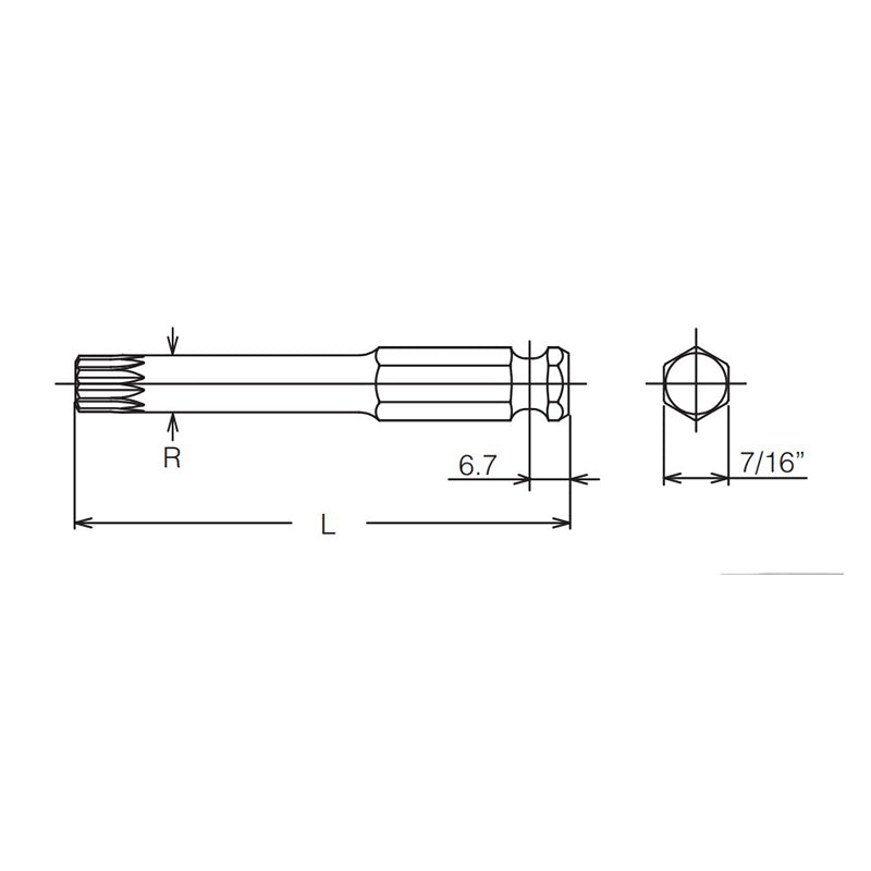 7/16 Hex Dr. Bit XZN M10 Triple Square Length 35mm – Ko-ken USA