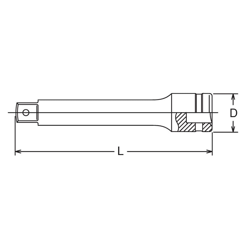 3/8 Sq. Dr. Extension Bar Pin Length 250mm – Ko-ken USA