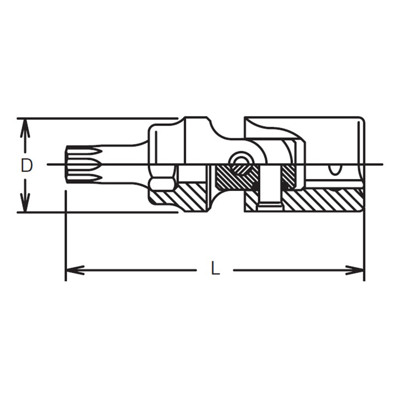 1/4 Sq. Dr. Universal TORX® T9 Bit Socket - Length 42mm – Ko-ken USA