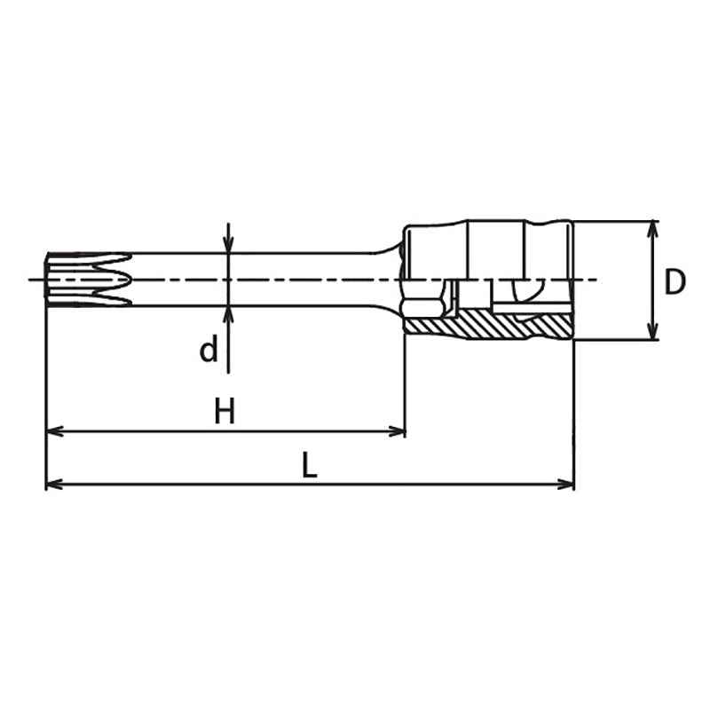 3/8 Sq. Dr. Z-Series TORX® T50 Bit Socket - Length 50mm – Ko-ken USA