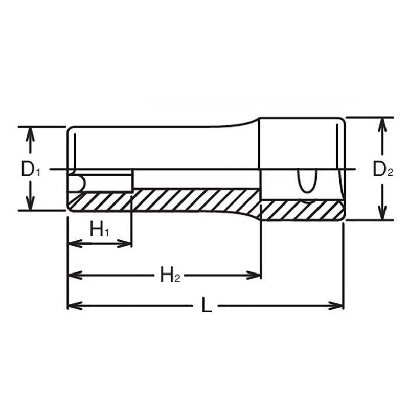 1/2 Sq. Dr. Deep TORX® E11 Socket - Length 77mm – Ko-ken USA