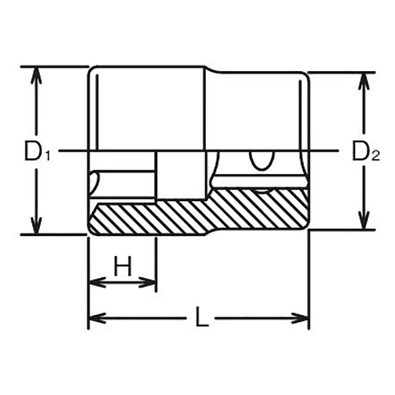 1/2 Sq. Dr. LHS Socket 6S – Ko-ken USA