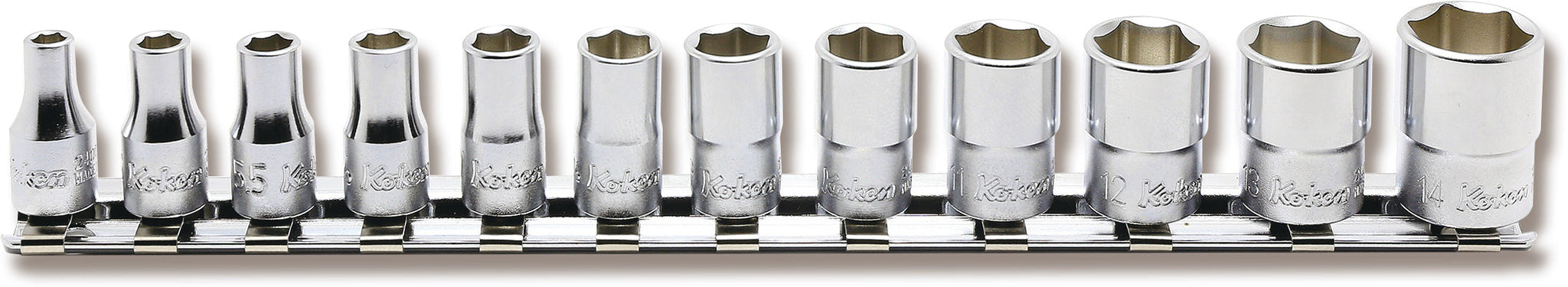12 Piece 1/4 Sq. Dr. 6 Point Metric Socket Set 4-14mm – Ko-ken USA