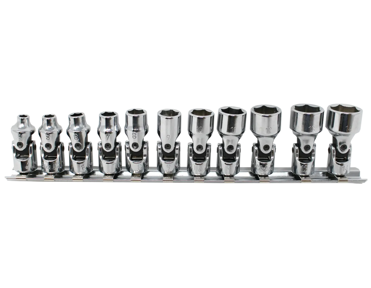 1/4" Sq. Dr. Universal 6-Point Metric Chrome Socket Set - 11 Pieces ...