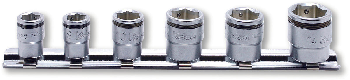 1/4 Sq. Dr. Short NUT GRIP® Socket Set, 7-14mm - 6 pieces – Ko-ken USA
