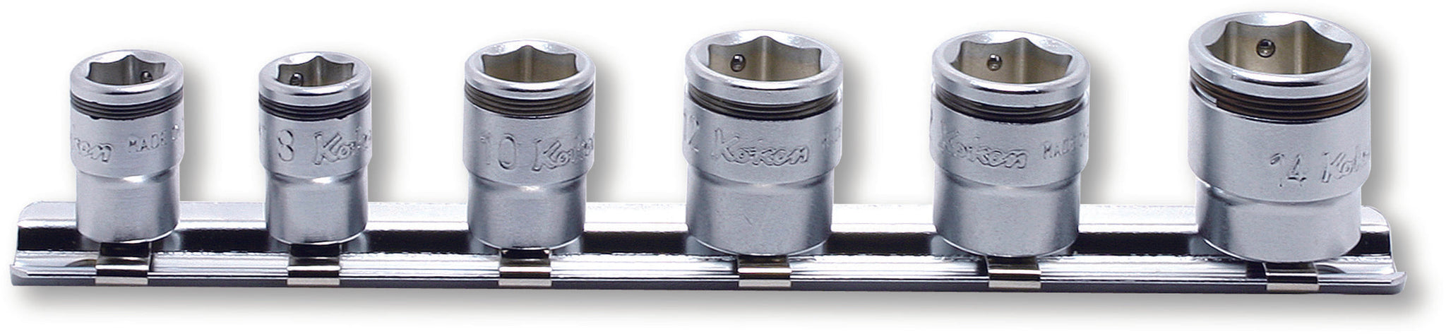 1/4 Sq. Dr. Short NUT GRIP® Socket Set, 7-14mm - 6 pieces – Ko-ken USA