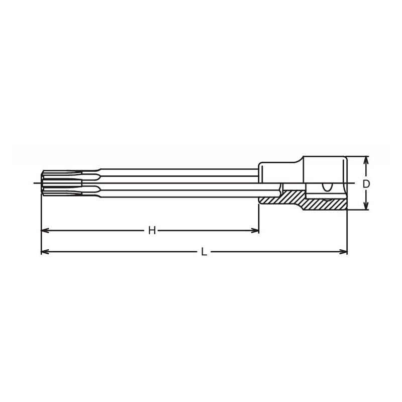 1/2 Sq. Dr. Bit Socket 140mm For Cylinder head bolt – Ko-ken USA