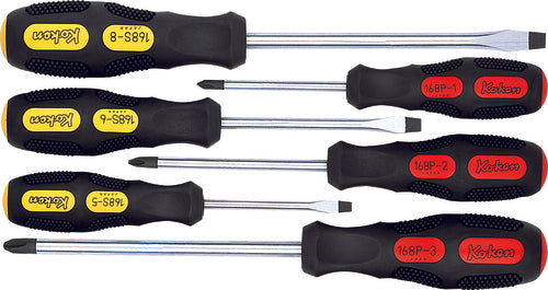 6 Piece Slotted and Phillips Screwdriver Set PH1-2-3/SL5-6-8 – Ko-ken USA