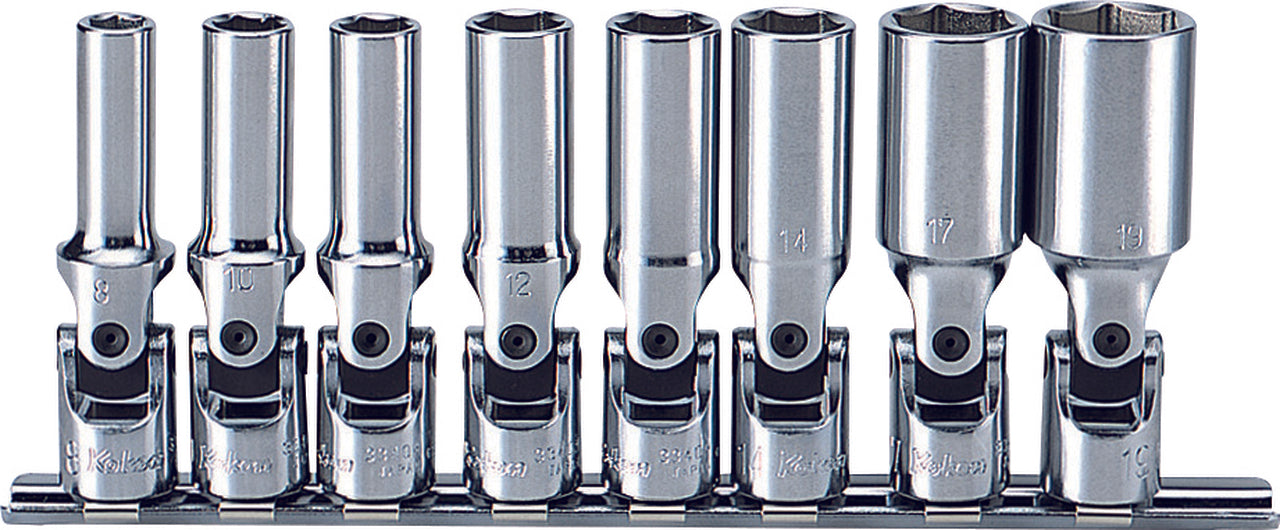 8 Piece 3/8 Sq. Dr. 6-Point, Universal, Deep Socket Set – Ko-ken USA